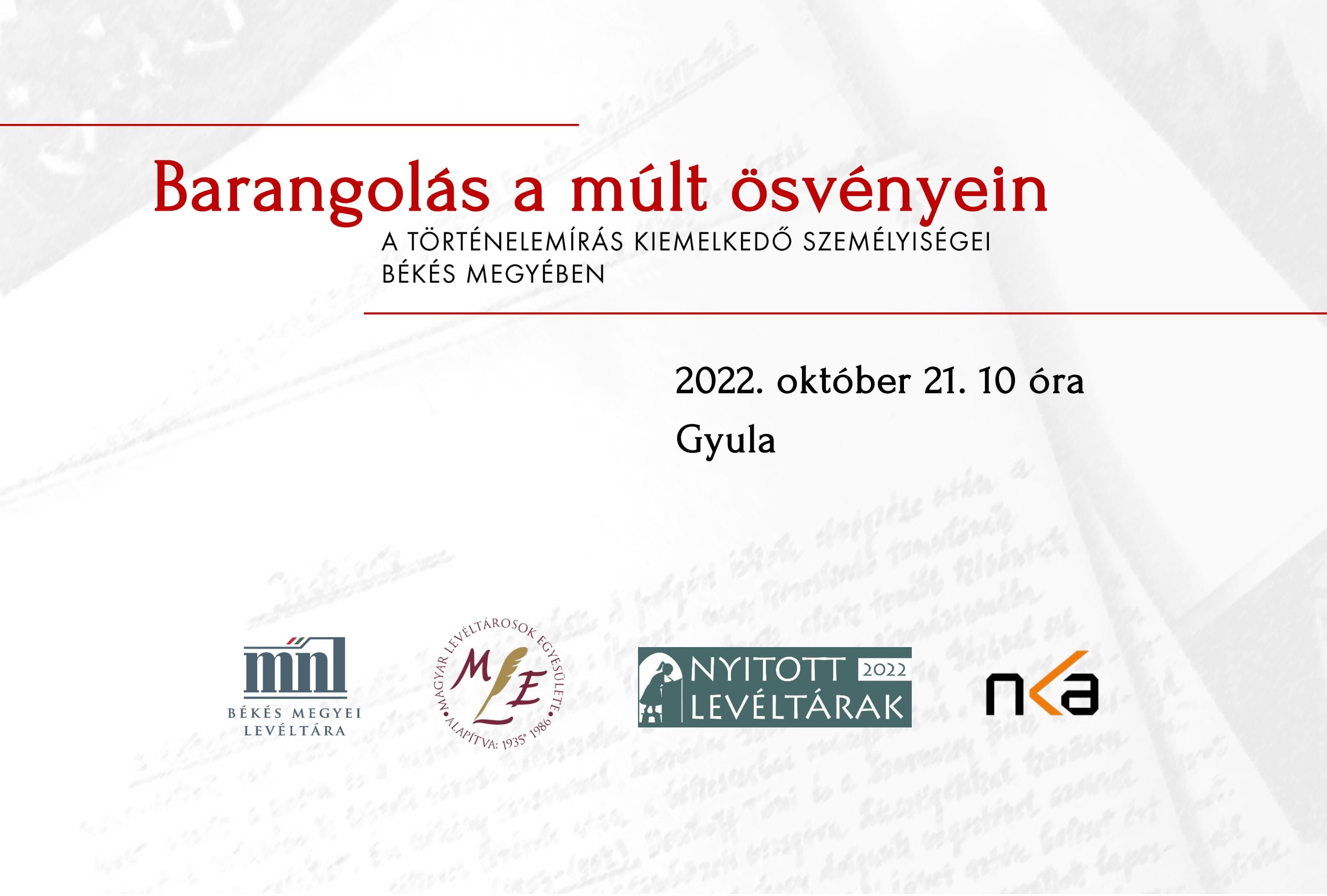 Meghívó konferenciára – 2022. 10. 21. | Magyar Nemzeti Levéltár